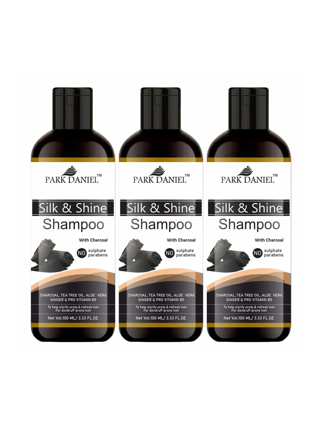 Buy Park Daniel Set Of 3 Silk & Shine Shampoo With Charcoal Extract 100 ...