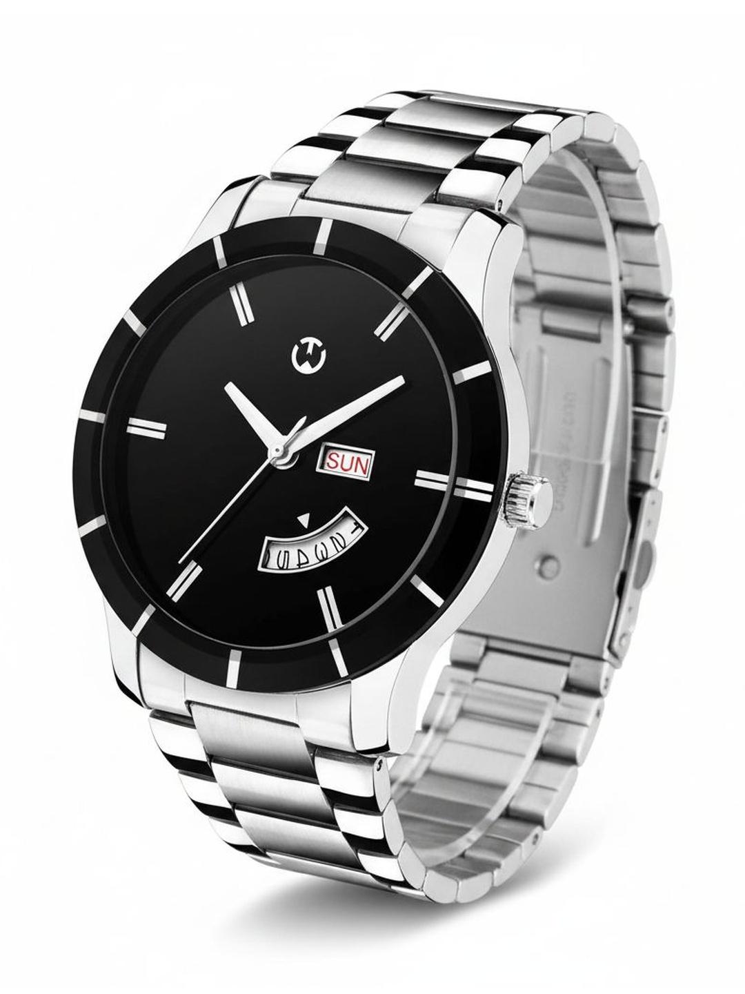 Buy WIZARD TIMES Men Dial & Stainless Steel Bracelet Style Straps ...