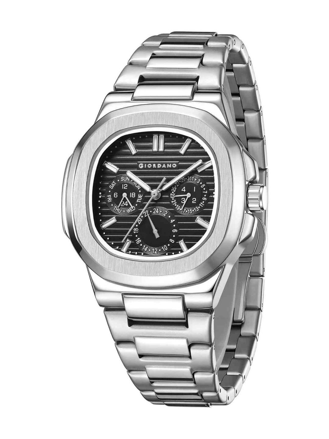 Buy GIORDANO Men Steel Bracelet Style Straps Analogue Date Aperture ...