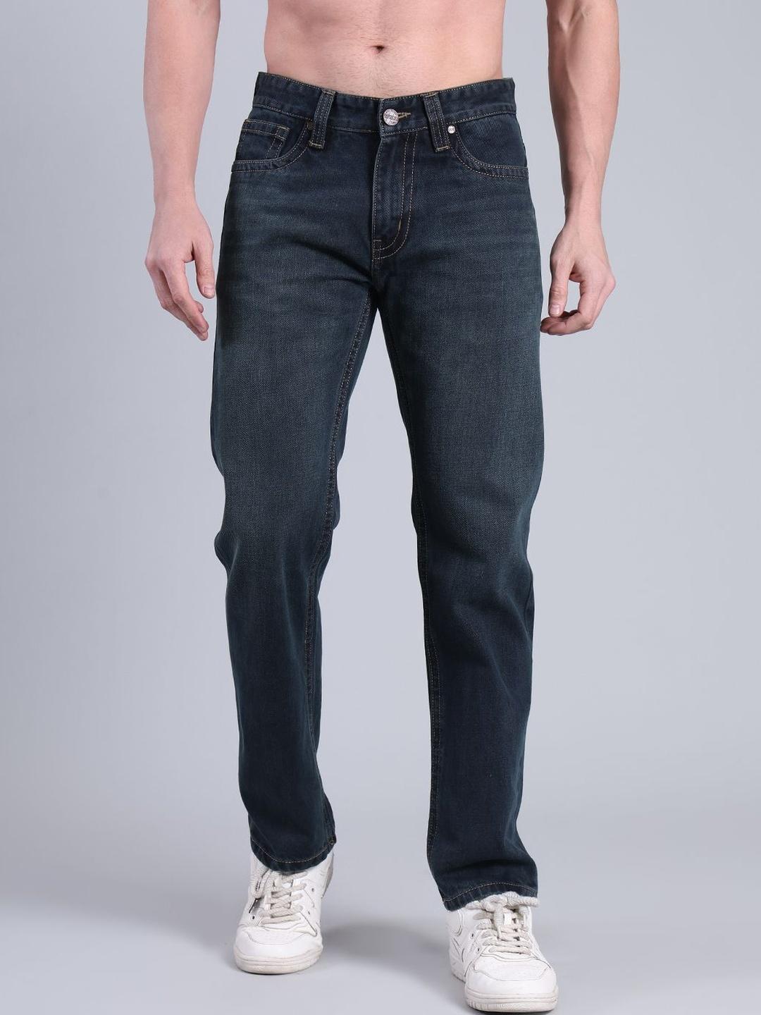 Buy Stylox Men Regular Fit Mid Rise Light Fade Stretchable Jeans ...