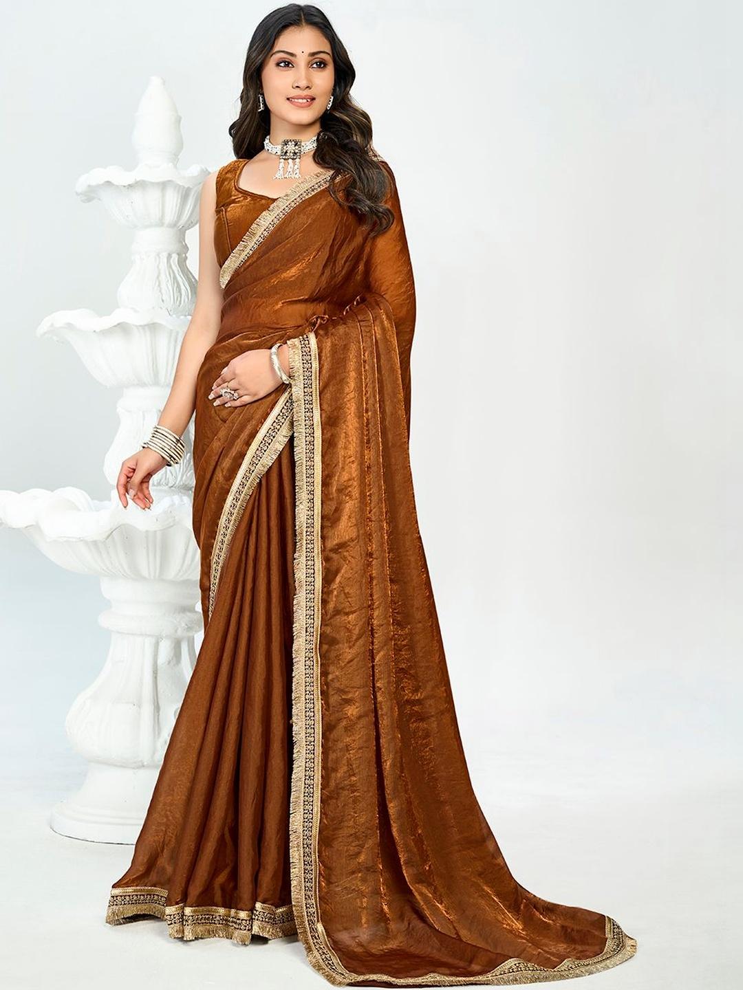 Buy GEN Z TRENDS Satin Saree - Sarees for Women 38935885 | Myntra