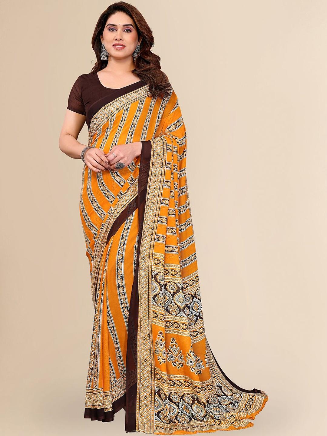 Buy Moda Rapido Ethnic Motifs Poly Georgette Designer Saree - Sarees ...