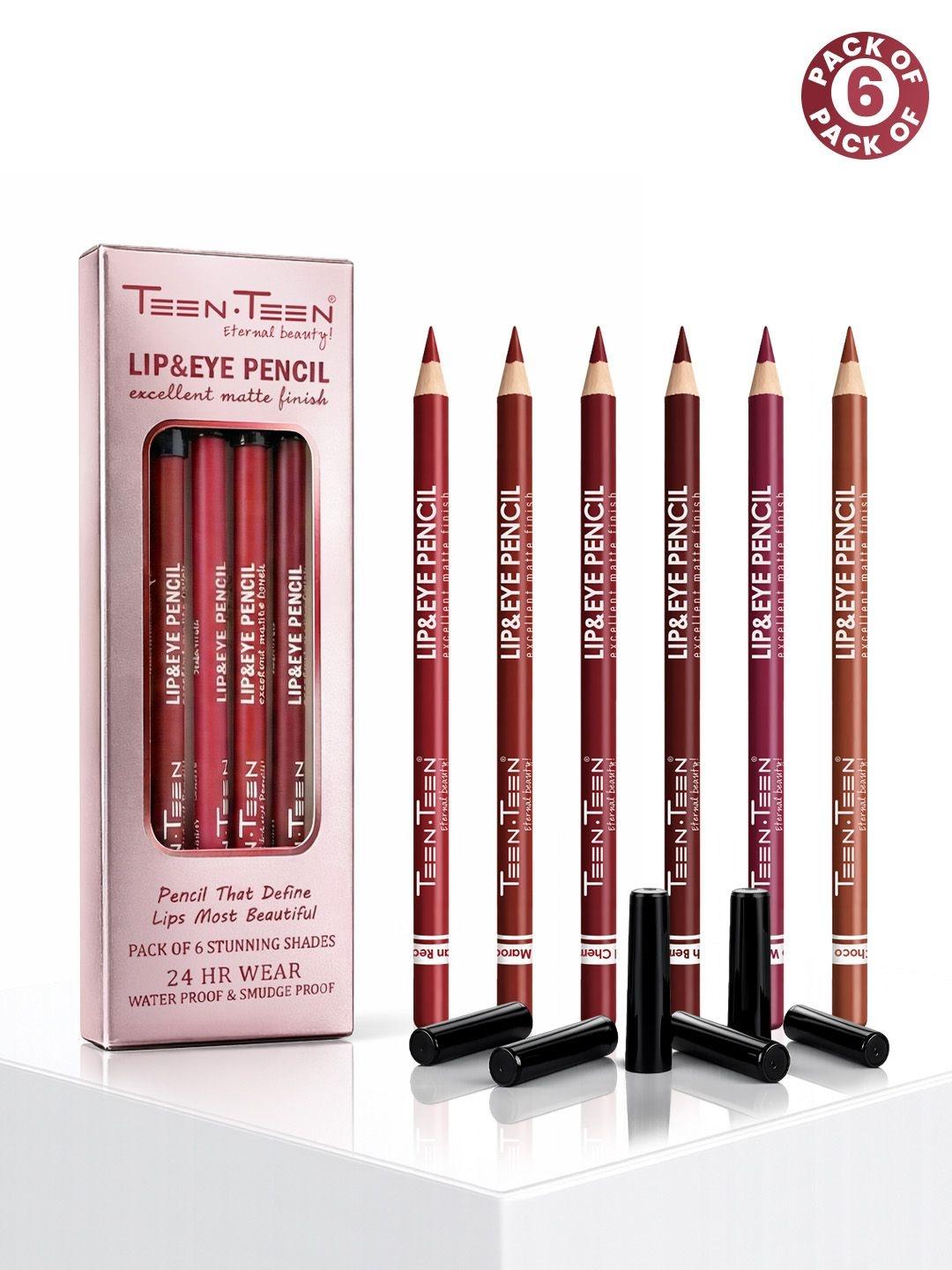 Buy TEEN TEEN COSMETICS Set Of 6 Lip & Eye Excellent Matte Finish ...