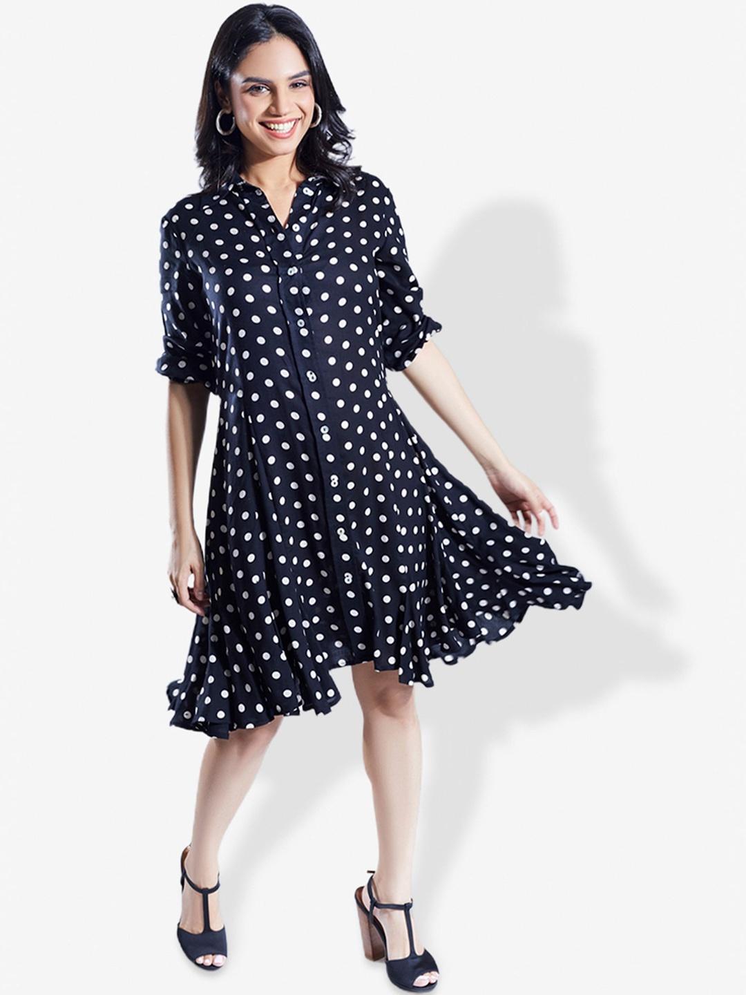 Buy Mala Singh Polka Dot Print Shirt Dress - Dresses for Women 39001242 ...