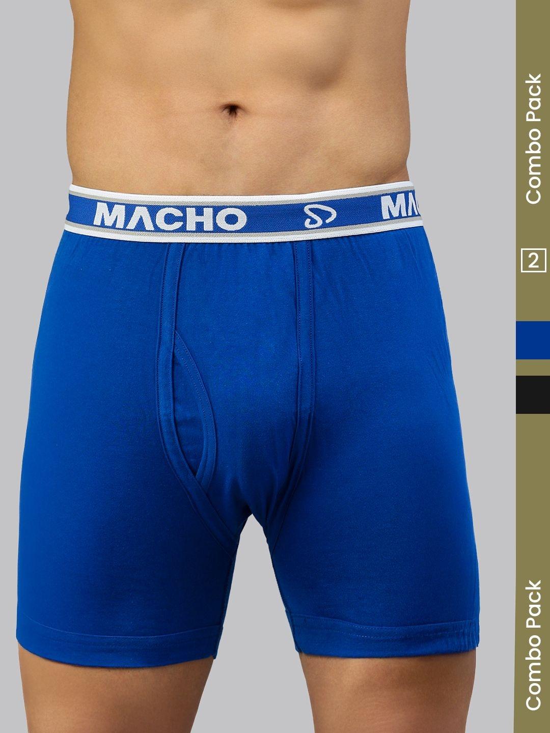 Buy MACHO Men Pack Of 2 Cotton Mid Rise Short Trunk - Trunk for Men ...