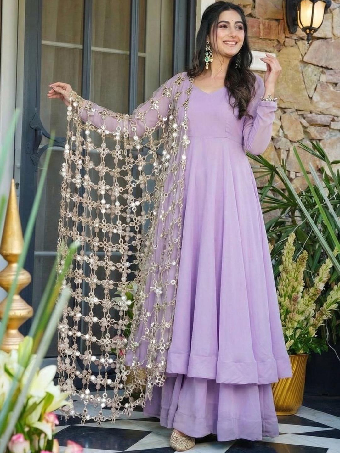 Buy SAJAVAT ETHENIC WEAR Ethnic Motifs Embroidered Dupatta With Mirror ...