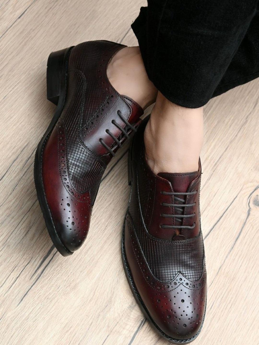 Buy San Frissco Men Leather Formal Brogues - Formal Shoes for Men ...