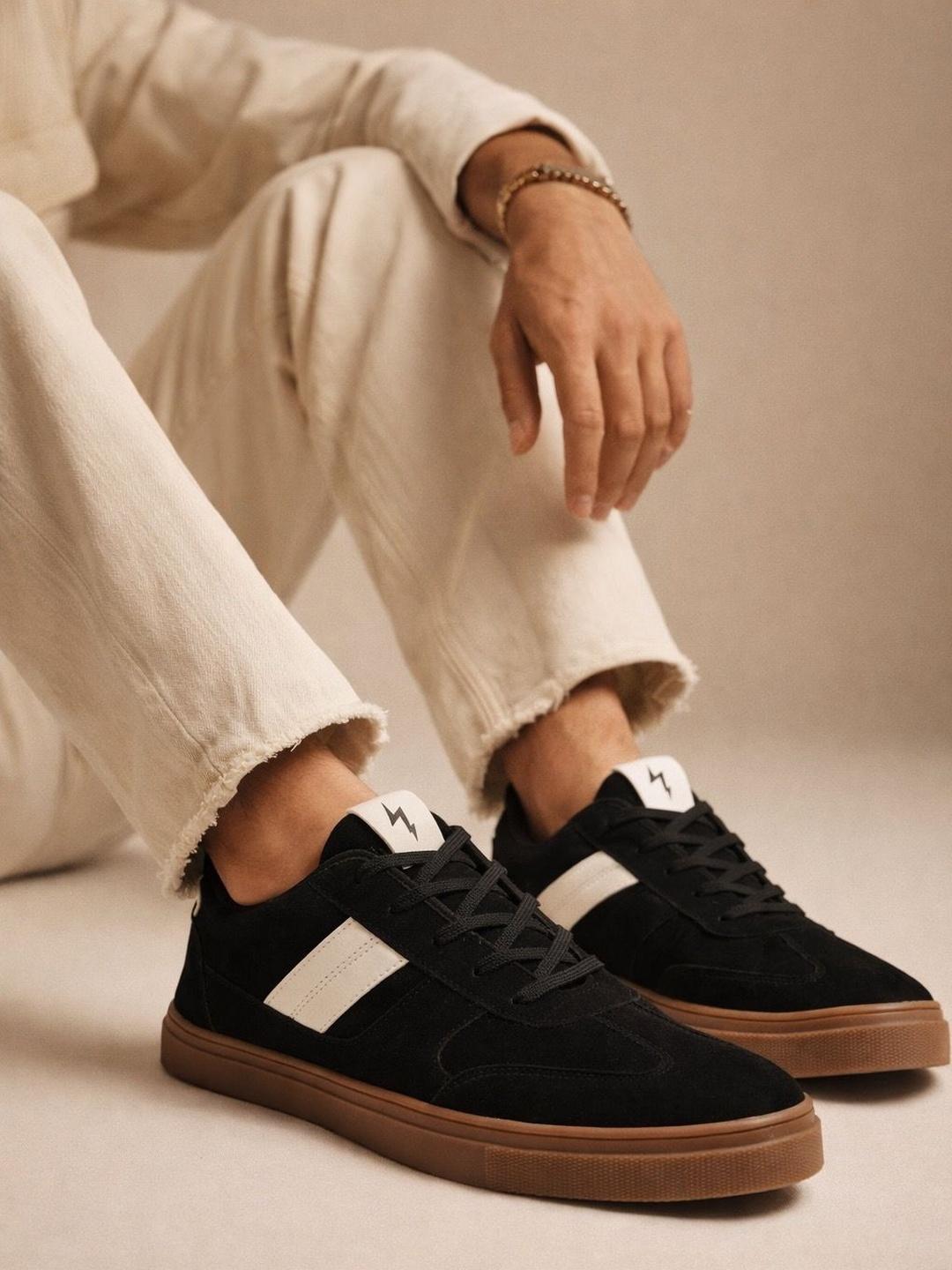Buy SNEAKLAB Men Colourblocked Suede Sneakers - Casual Shoes for Men ...