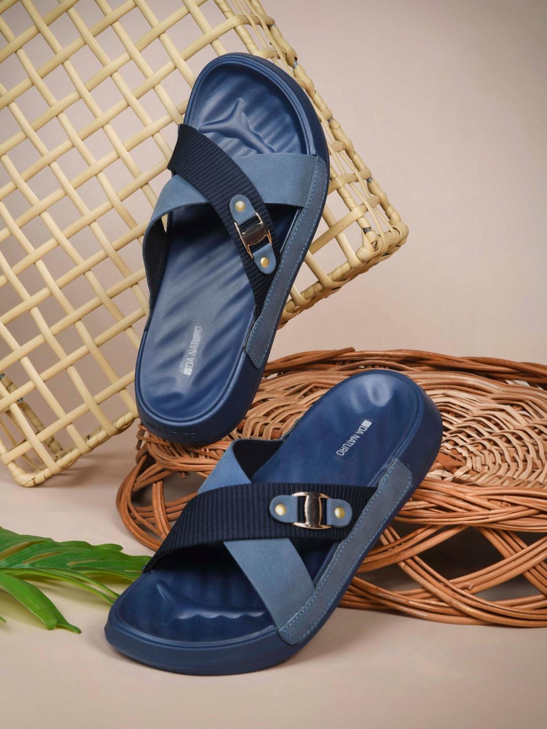 Buy DA NATURO Women Colourblocked Sliders - Flip Flops for Women ...