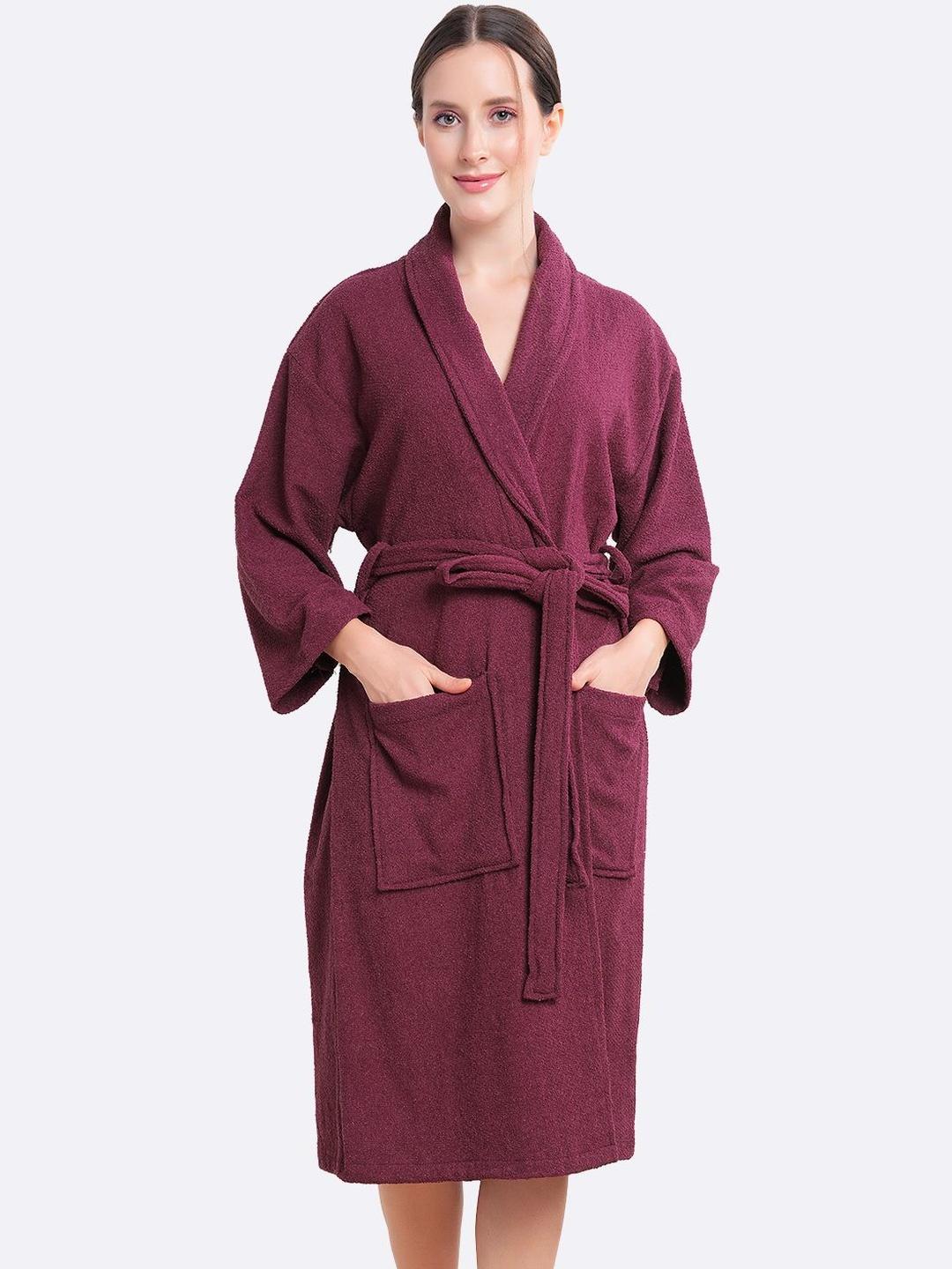 Buy HotGown Pure Cotton Bathrobe With Wrap - Bath Robe And Wraps for ...