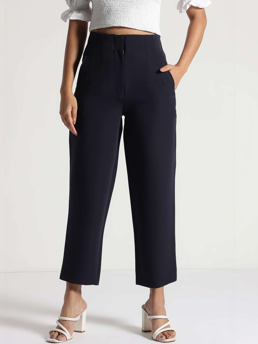 Buy SINO STAR ENTERPRISE Women Relaxed Trousers - Trousers for Women ...