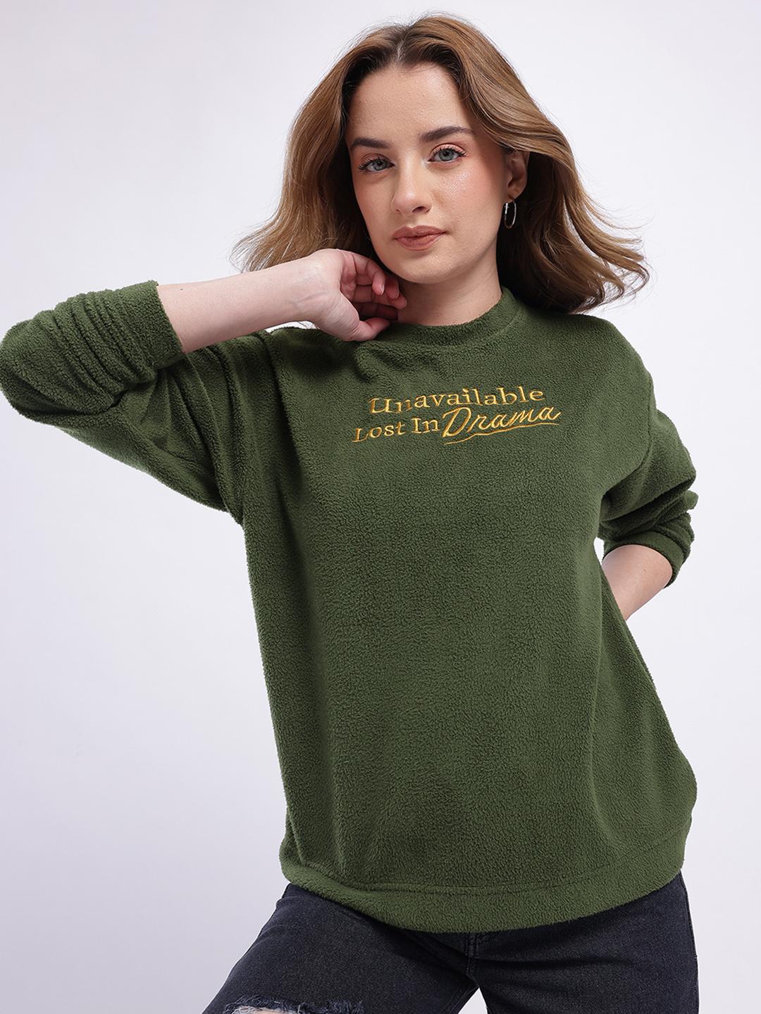 Buy Glitchez Embroidered Polar Fleece Sweatshirt - Sweatshirts for ...