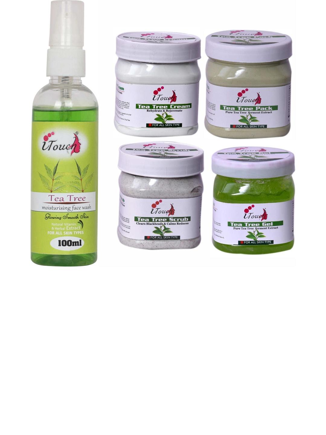 Buy I TOUCH HERBAL Set Of 5 Tea Tree Facial Kit 500 Ml Each With Tea ...