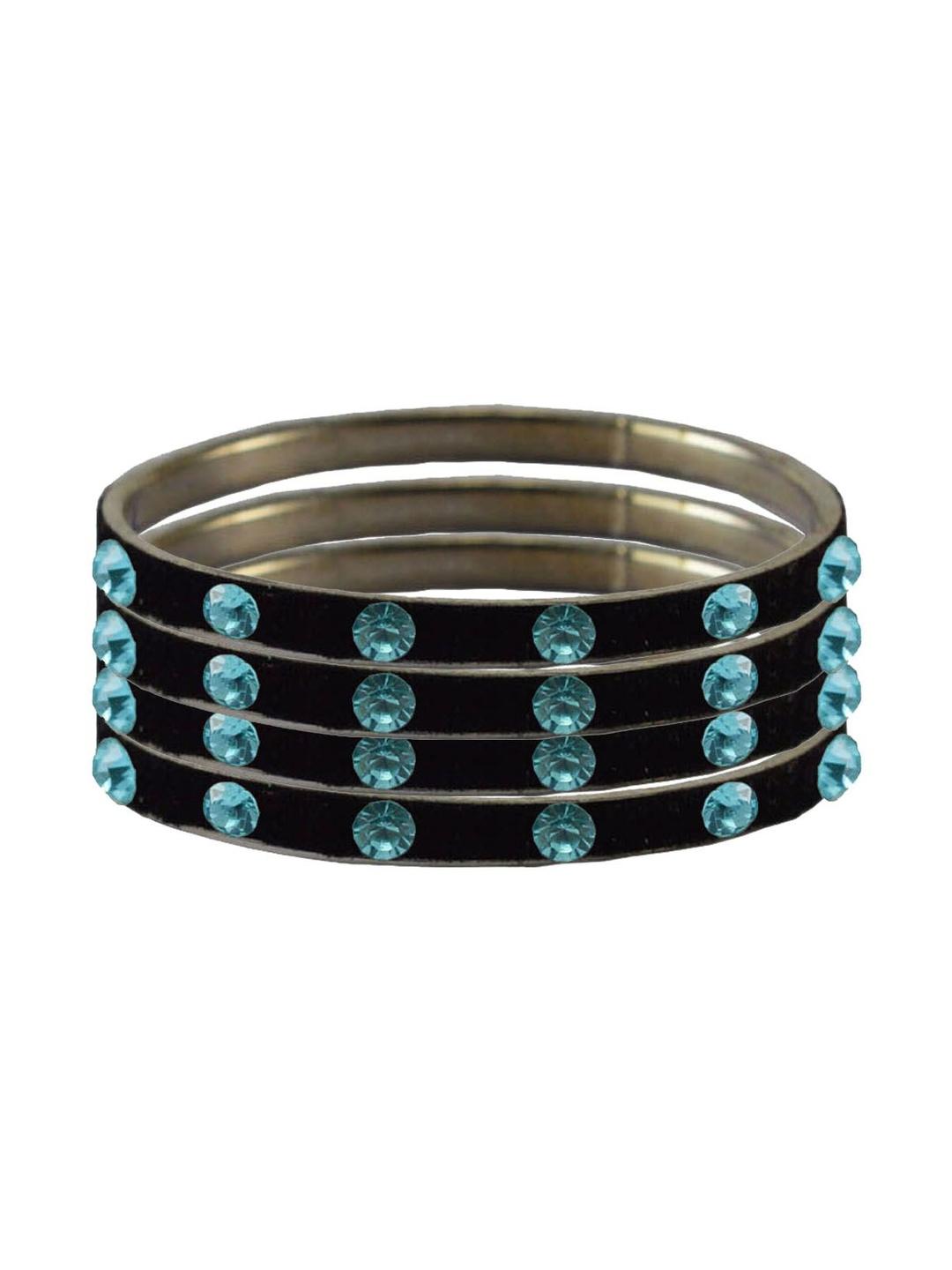 Buy Vidhya Kangan Black Stone Stud Brass Extra Large Bangle - Bangle ...