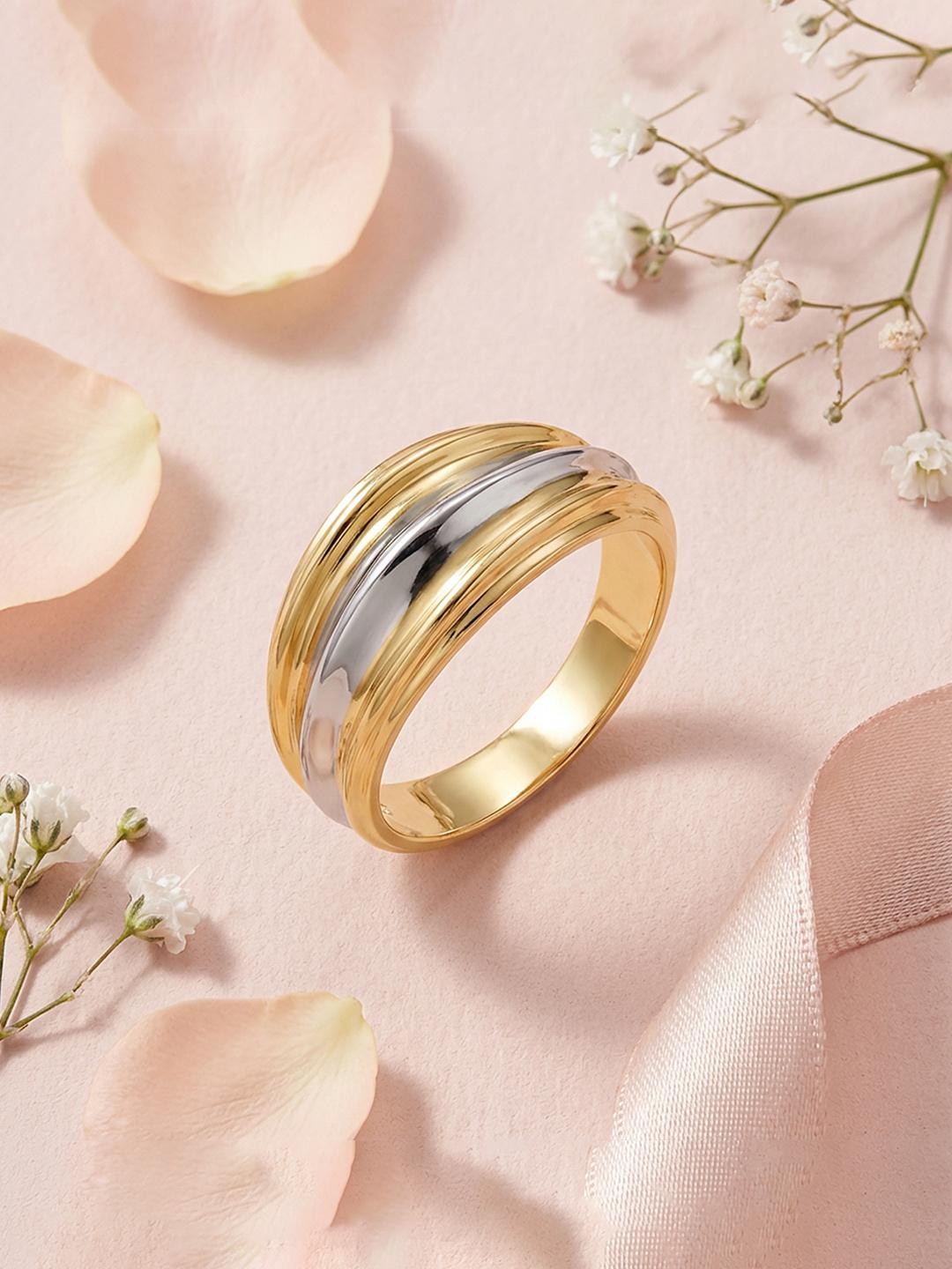 Buy Nishani 925 Sterling Silver 14K Gold Plated Finger Ring - Ring for ...