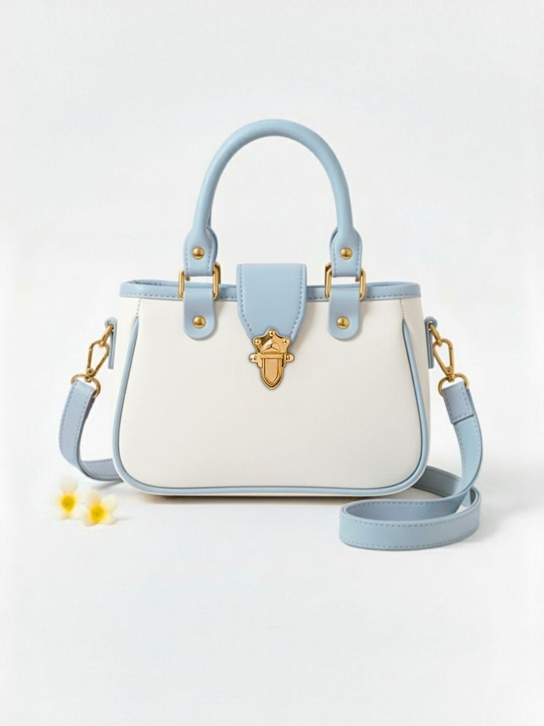 Buy LIKE STYLE Colourblocked PU Structured Handheld Bag - Handbags for ...