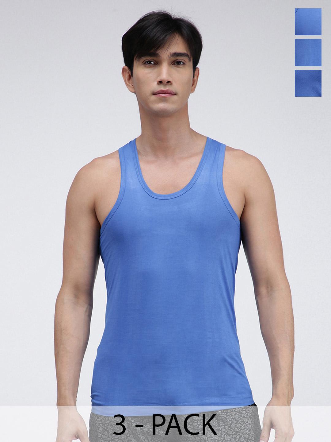Buy AMUL COMFY Pack Of 3 Ultra Soft Pure Cotton Innerwear Vests ...