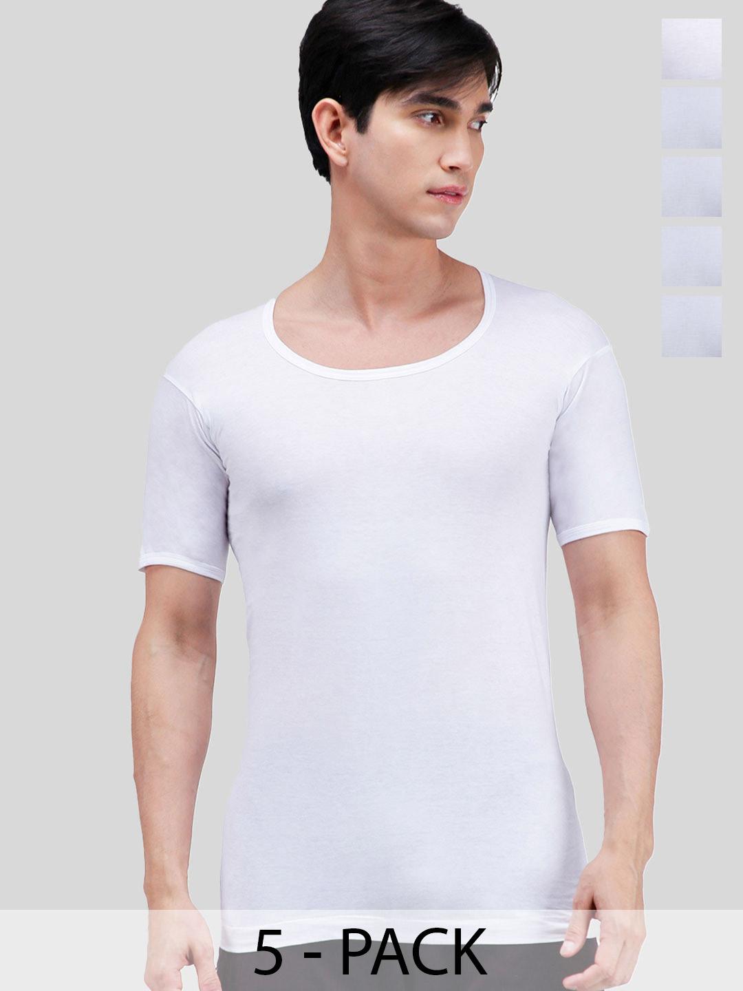 Buy AMUL COMFY Men Pack Of 5 Pure Cotton Innerwear Vests - Innerwear ...