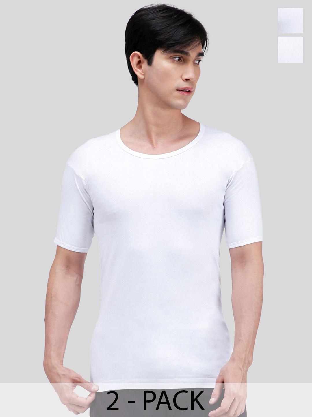 Buy Amul Comfy Men Pack Of 2 Pure Cotton Innerwear Vest - Innerwear ...