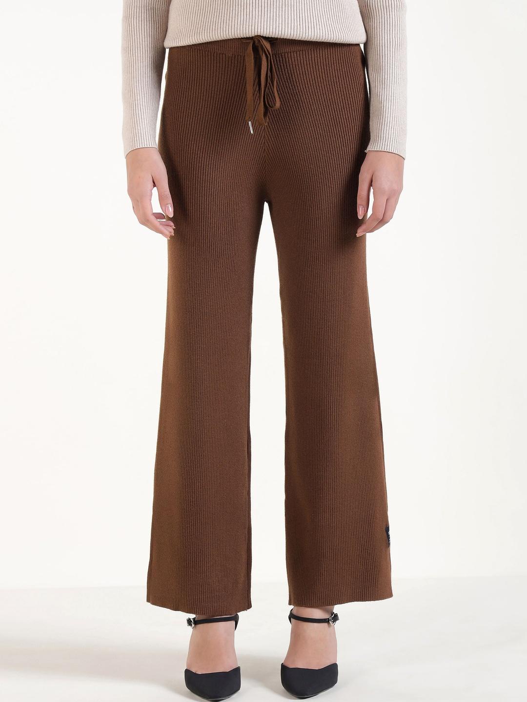 Buy Xpose Women Textured Comfort High Rise Trousers - Trousers for ...
