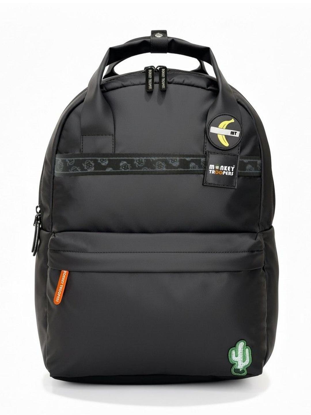 Buy MONKEY TROOPERS Unisex Brand Logo Applique Backpack With ...
