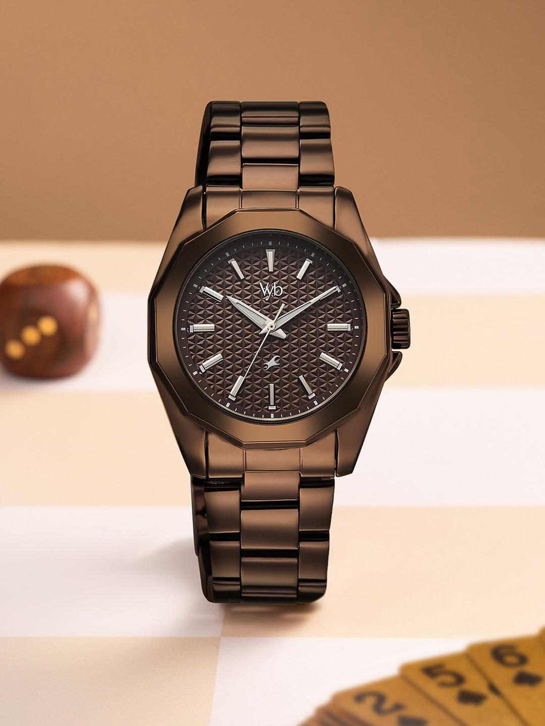 Buy Fastrack Vyb Challenger Quartz Brown Dial Analog Watch For Men ...