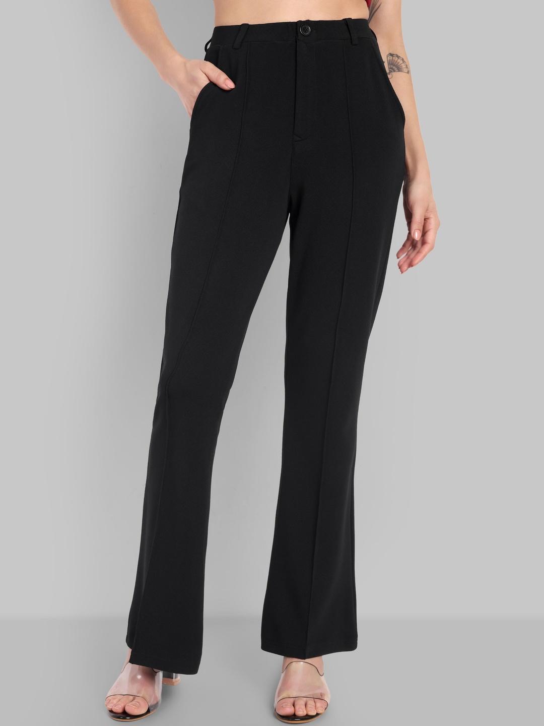 Buy Slenor Women Original High Rise Easy Wash Trousers - Trousers for ...