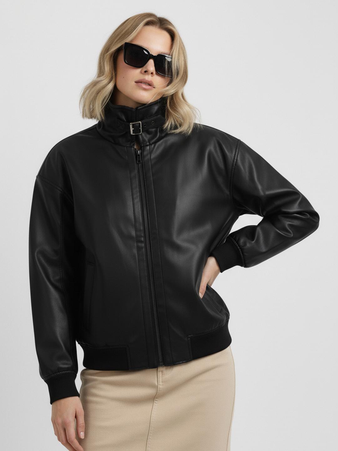 Buy French Connection Faux Leather Trim Bomber Jacket - Jackets for ...