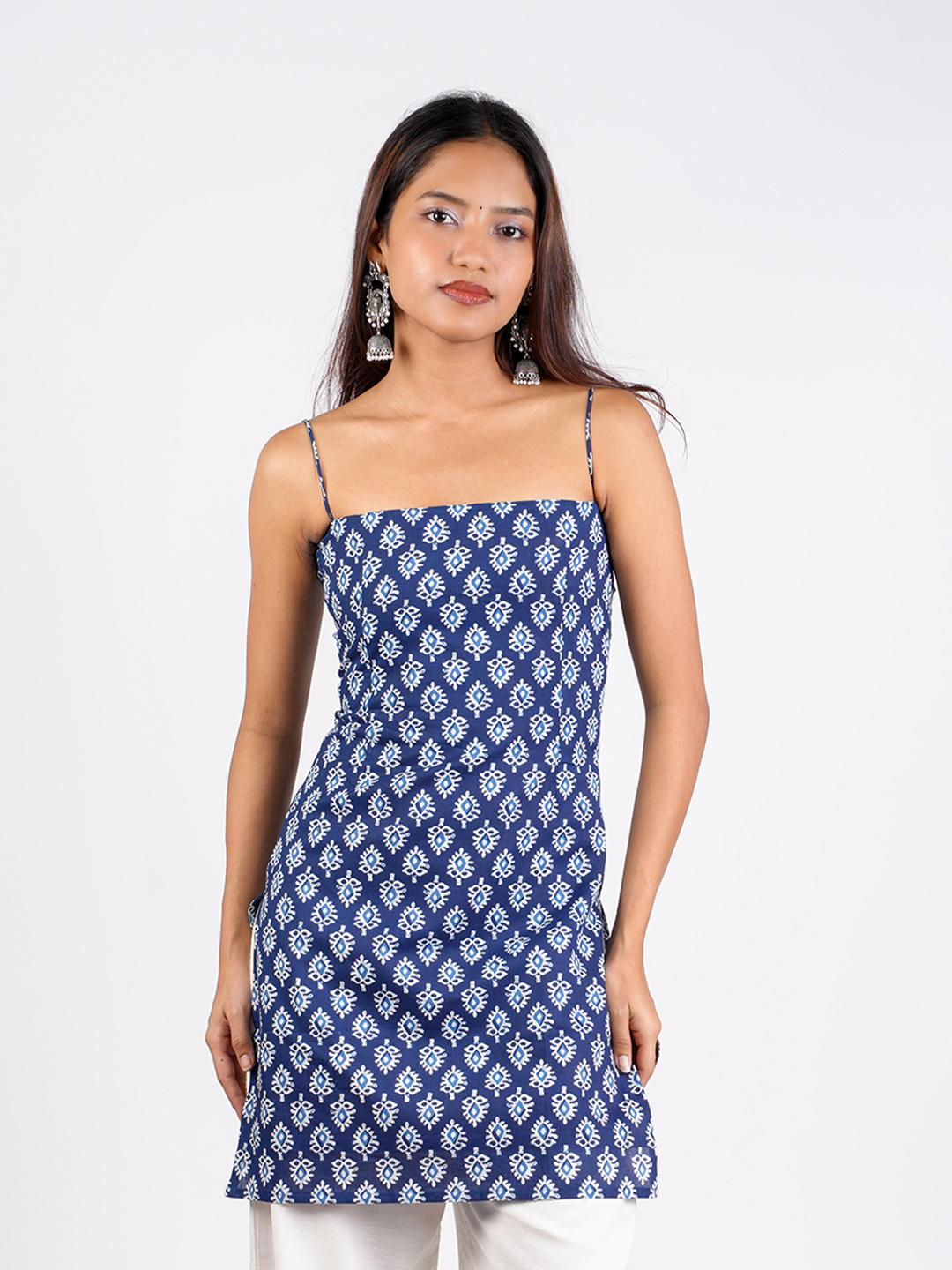 Buy NISHORAMA Women Ethnic Motifs Printed Square Neck Pure Cotton ...