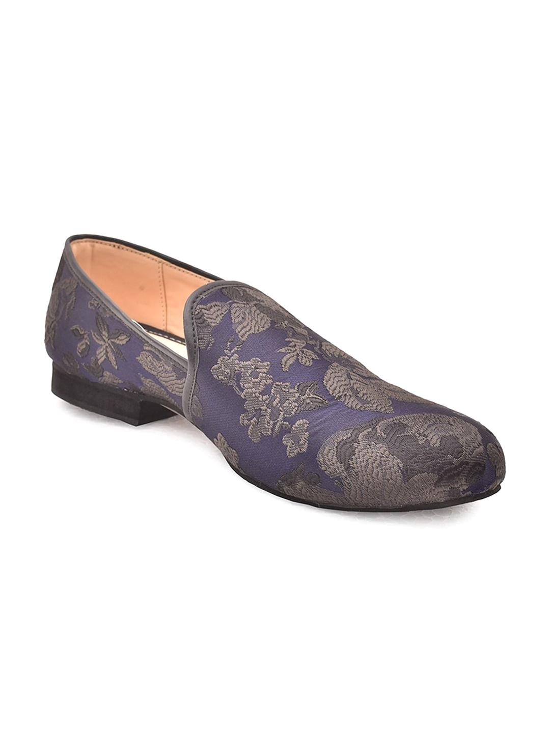 Buy Manyavar Men Floral Patterned Loafers Mojaris - Casual Shoes for ...