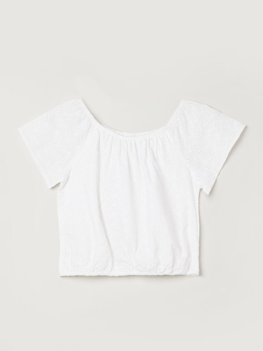 Buy Max Girls Self Design Round Neck Cotton Top - Tops for Girls ...