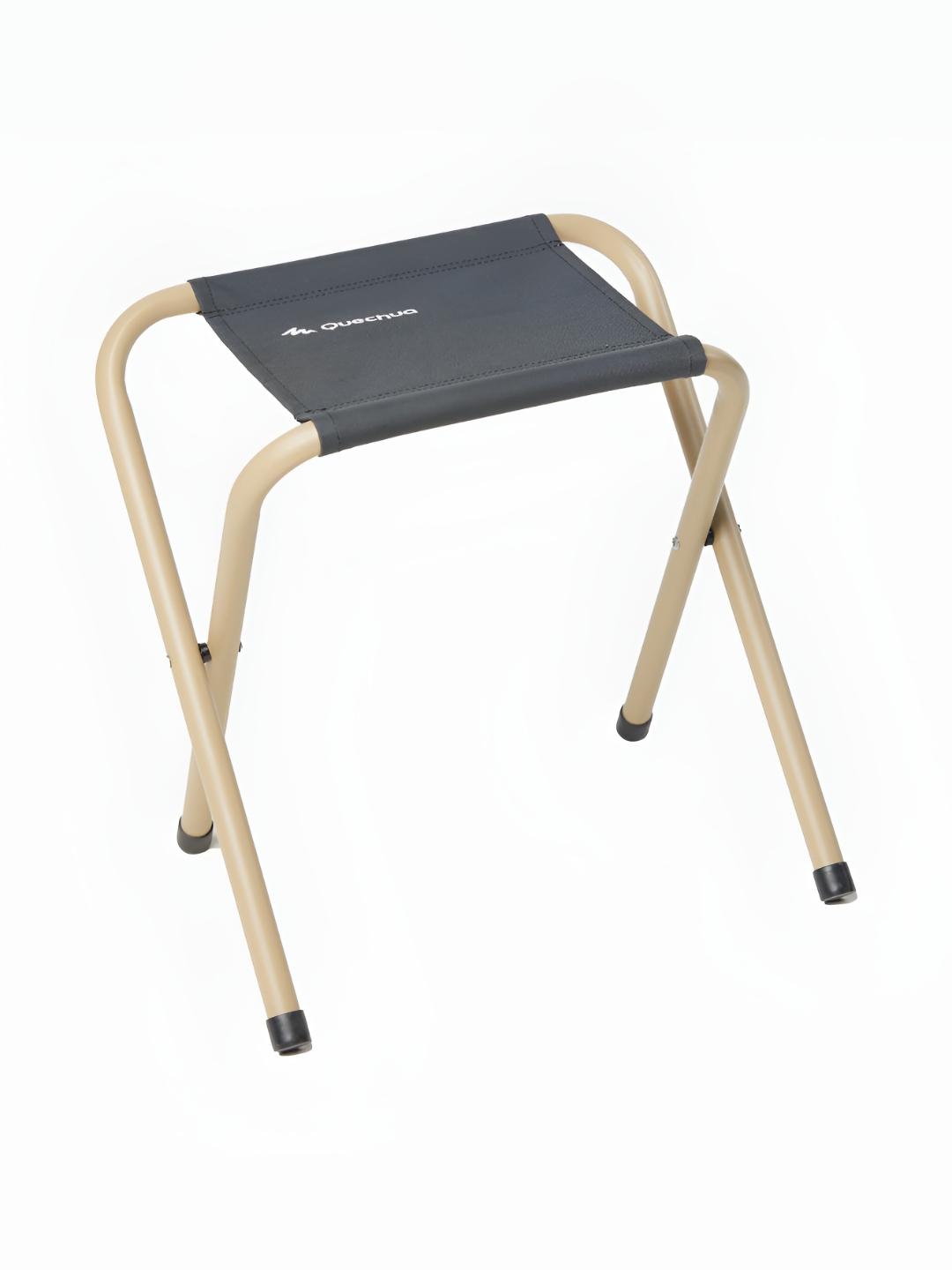 Buy Decathlon QUECHUA Beige & Black Foldable Camping Stool - Stool for ...