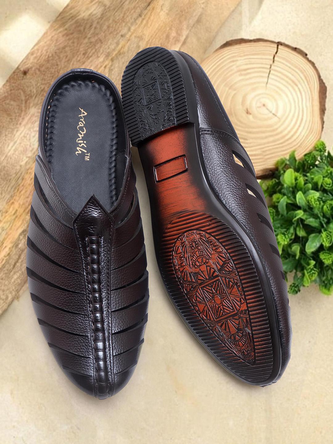 Buy ARAMISH Men Perforations Leather Mojaris - Casual Shoes for Men ...