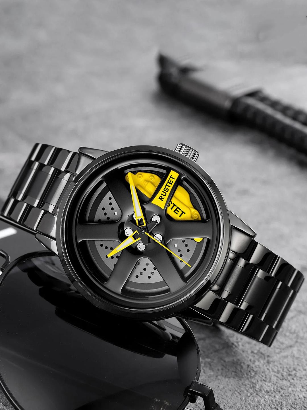 Buy RUSTET Men Dial & Stainless Steel Bracelet Style Straps Analogue ...