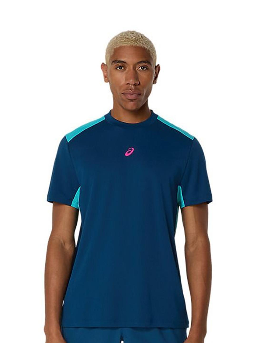 Buy ASICS Men Colourblocked Round Neck T Shirt - Tshirts for Men ...