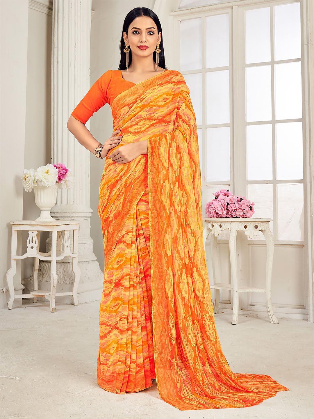 Buy Anouk Rustic Abstract Printed Pure Georgette Saree - Sarees for ...