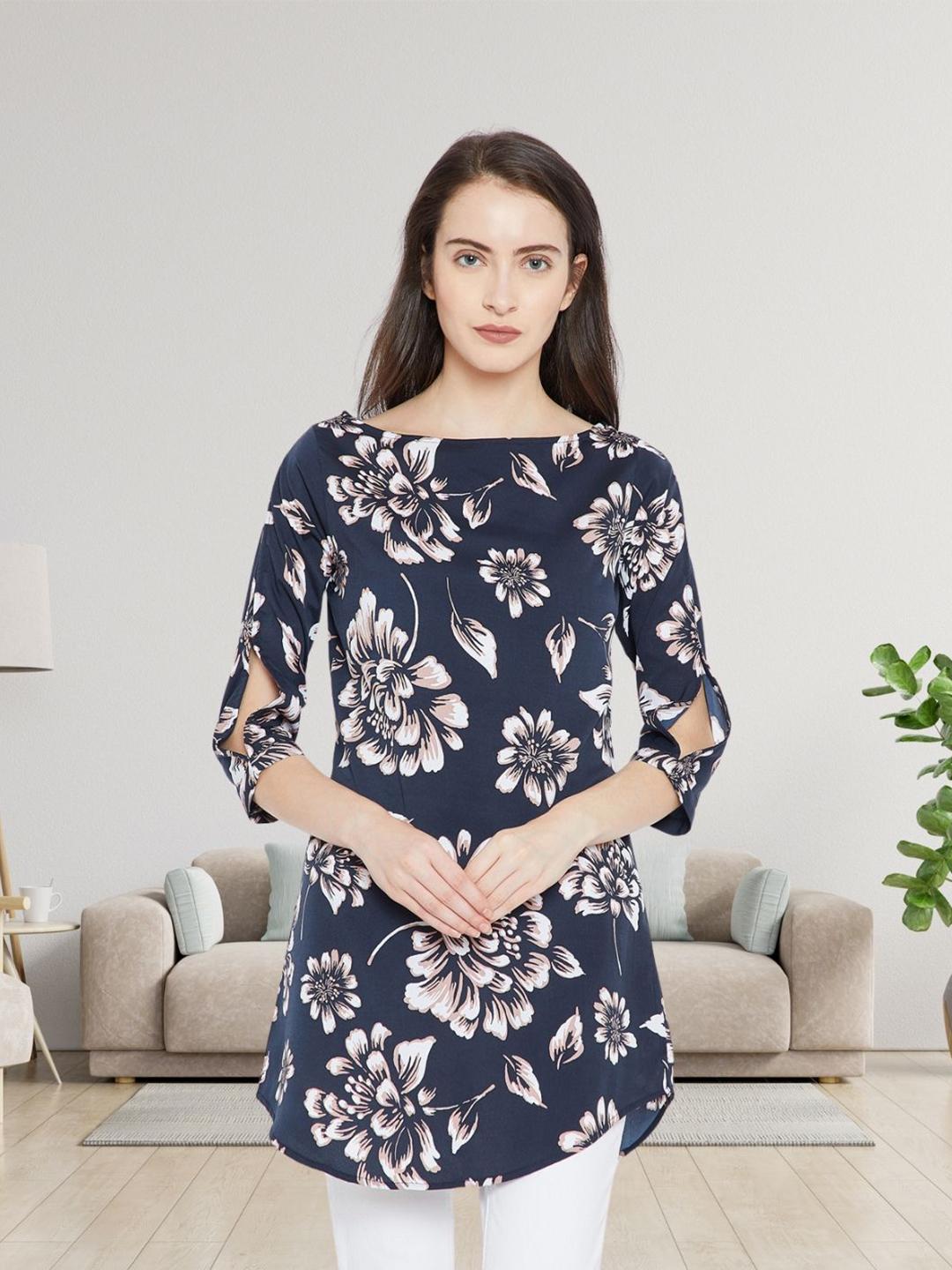 Buy DressBerry Boat Neck Printed Tunic - Tunics for Women 32786581 | Myntra
