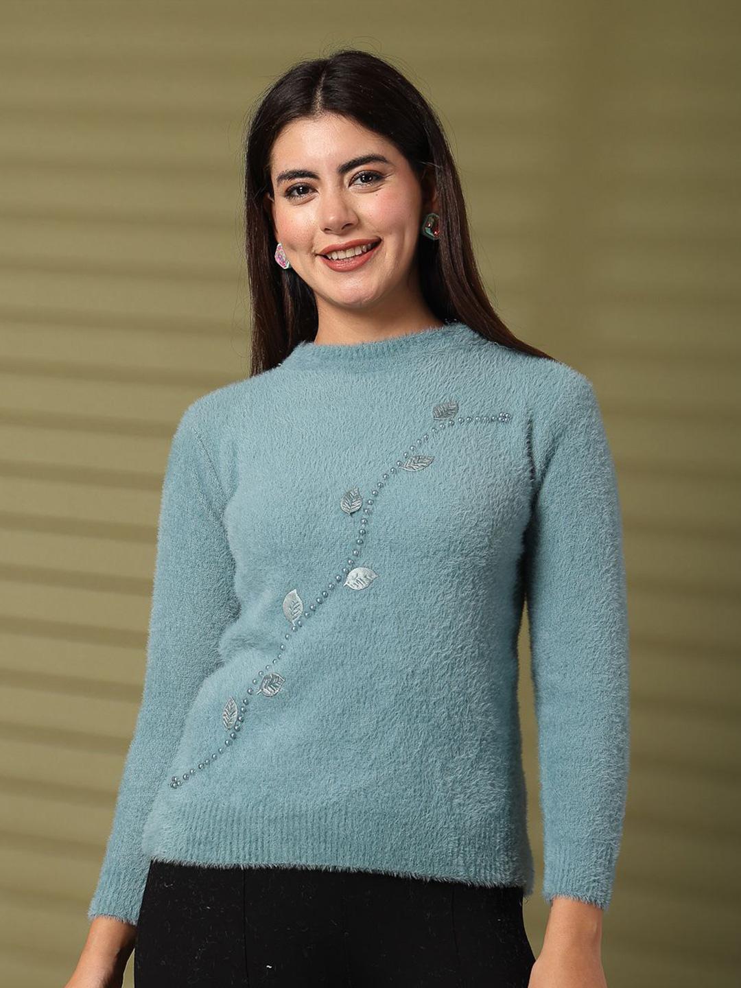 Buy All About You Embellished Halter Neck Woollen Top - Tops for Women ...
