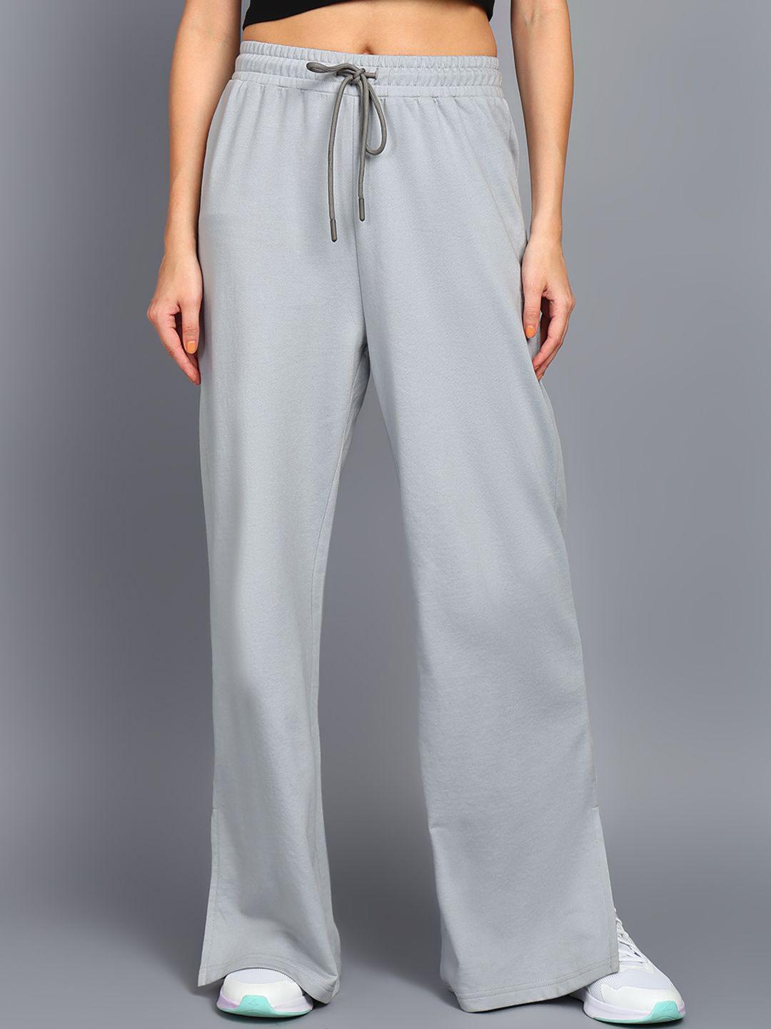 Buy HRX By Hrithik Roshan Women Cotton Mid Rise Flared Track Pants ...