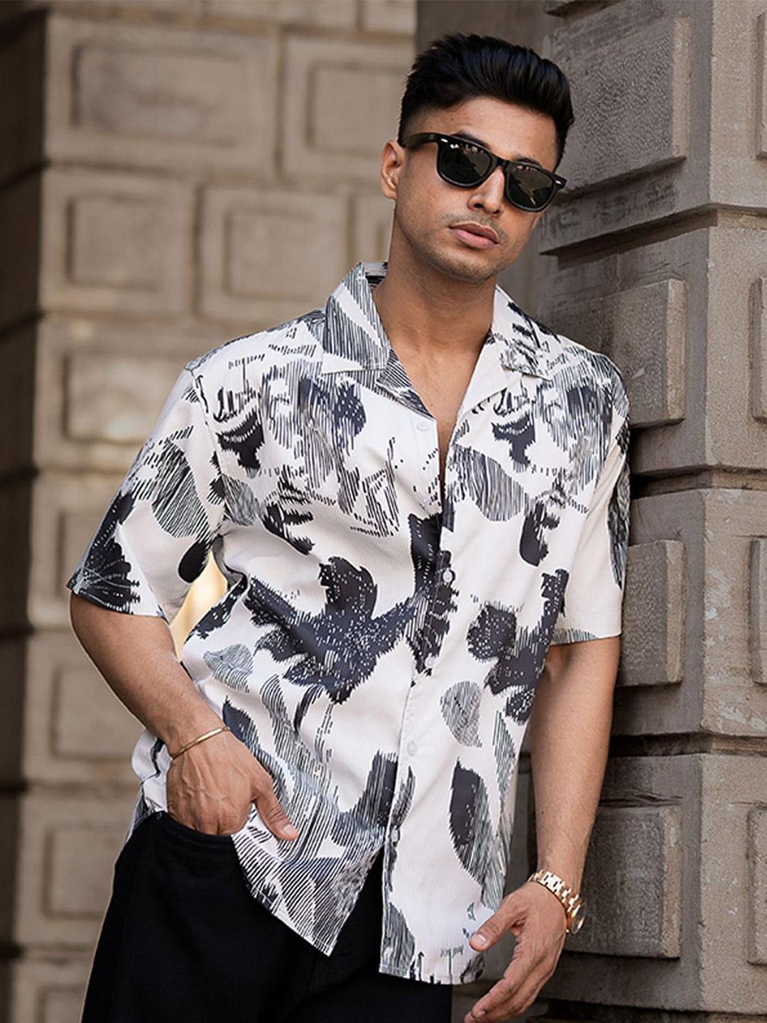 Buy Powerlook Men Opaque Printed Casual Oversized Shirt - Shirts for ...