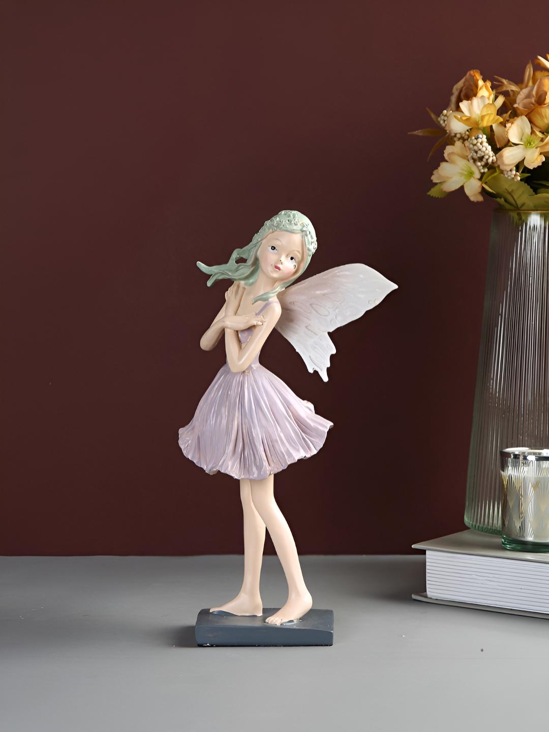 Buy Myntra Elegant Homes Tender Embrace Fairy Pink Resin Matte Living Room Medium Showpiece 10 ...