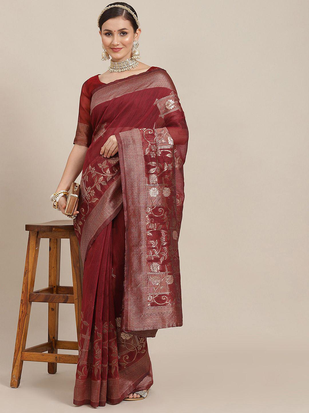 Buy Anouk Rustic Woven Design Zari Banarasi Saree - Sarees for Women ...