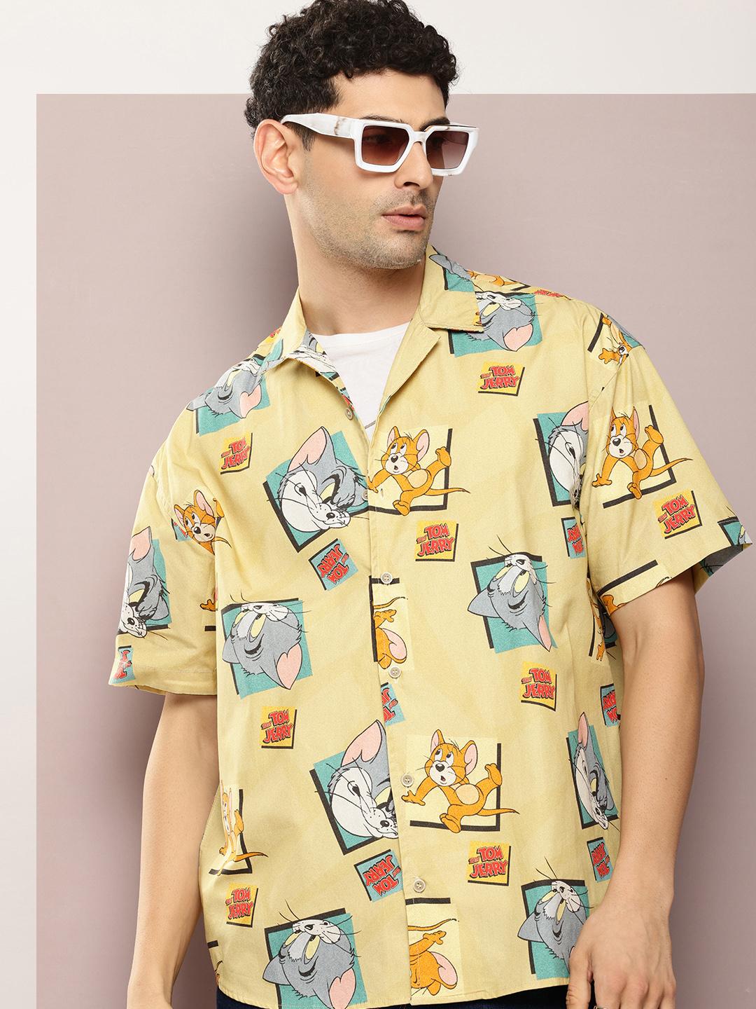 Buy Kook N Keech Tom & Jerry Printed Drop Shoulder Sleeves Relaxed Fit ...