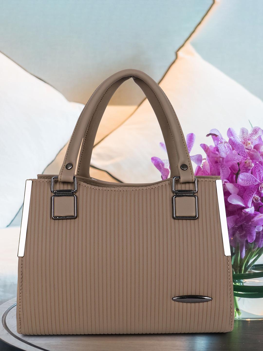 Buy LADY QUINTON Printed PU Structured Handheld Bag With Tasselled ...