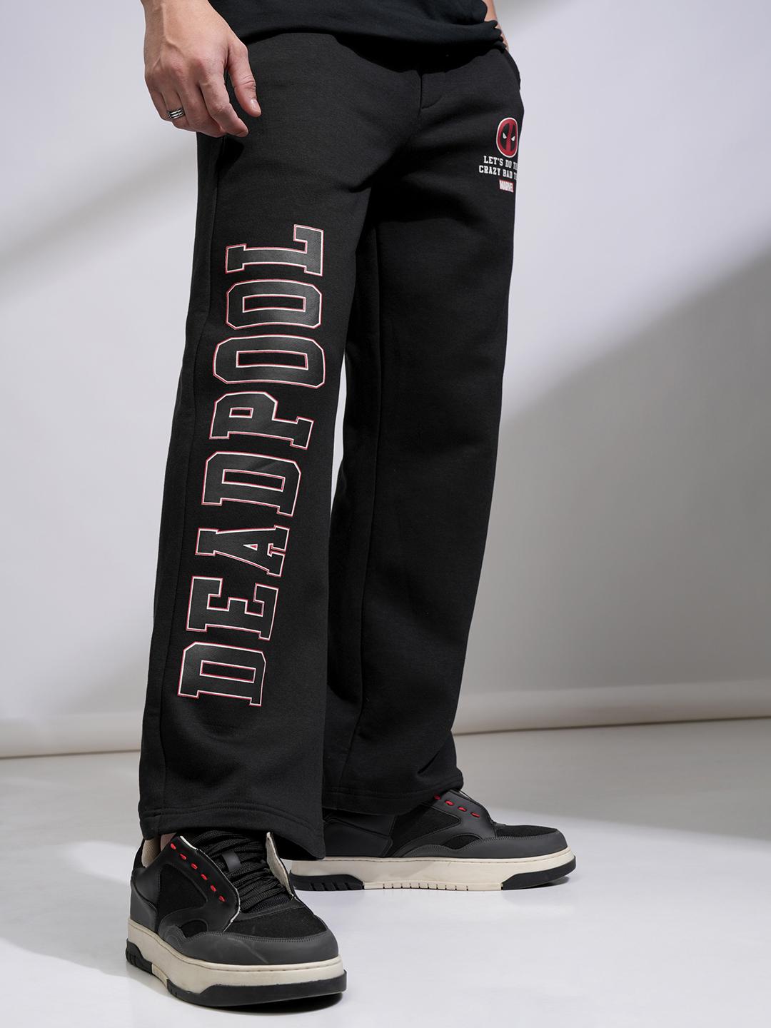 Buy HIGHLANDER Marvel Men Deadpool Straight Fit Joggers - Trousers for ...