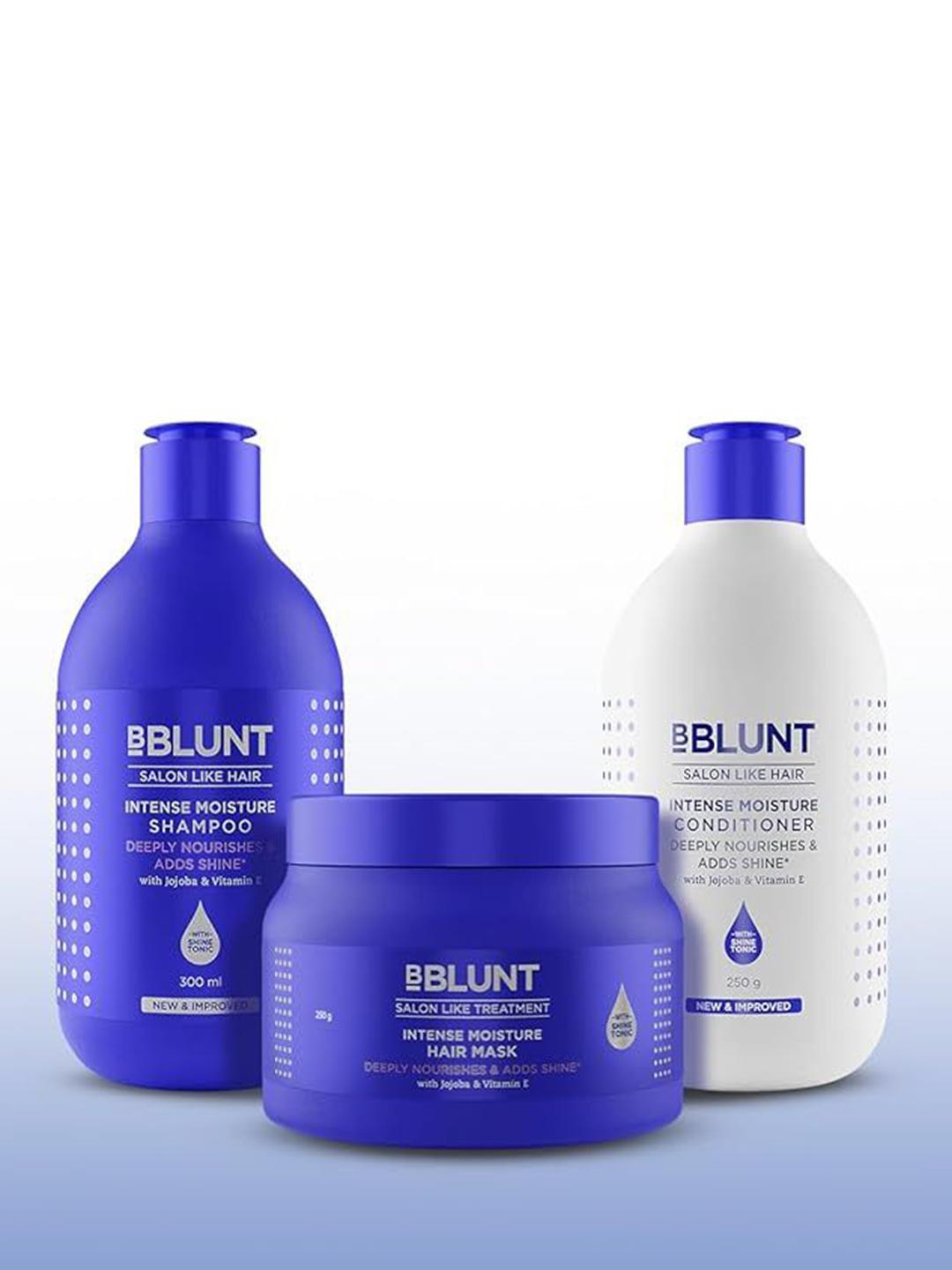 Buy BBLUNT Set Of 3 Intense Moisture Shampoo 300 Ml Hair Mask 250 G ...
