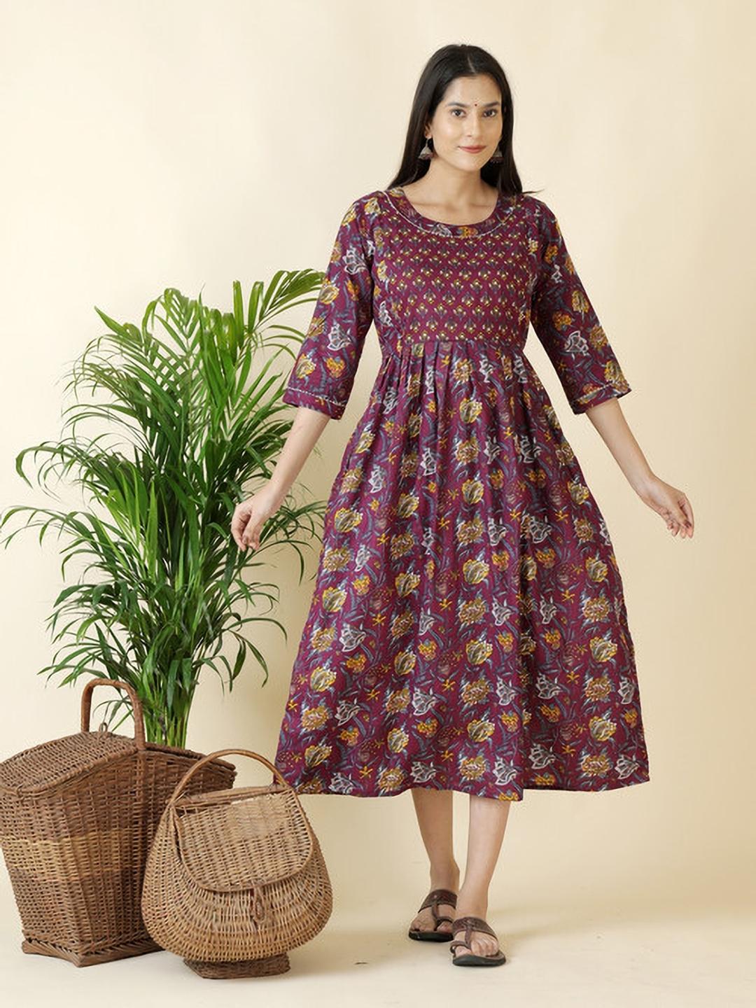 Buy Moda Rapido Women Ethnic Motifs Printed Anarkali Kurta - Kurtas for ...