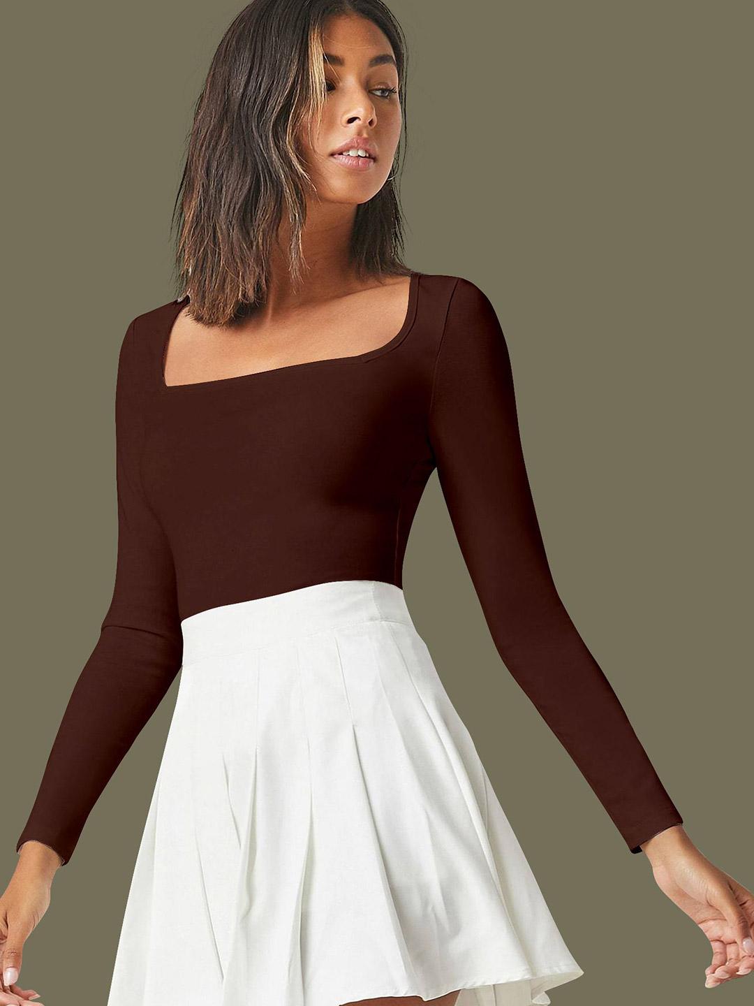 Buy Dream Beauty Fashion Square Neck Fitted Top - Tops for Women ...