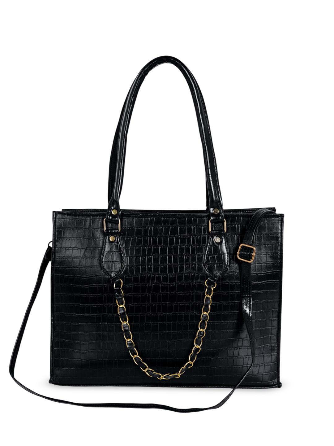 Buy KUJRA Animal Textured Structured Shoulder Bag With Quilted ...