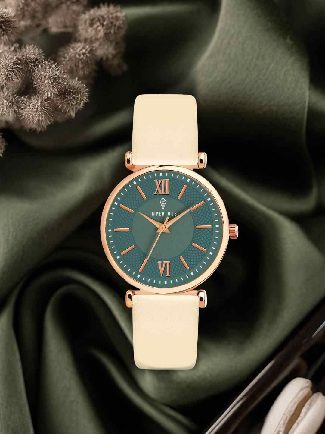 Buy Imperious The Royal Way Women Embellished Dial & Leather Straps ...